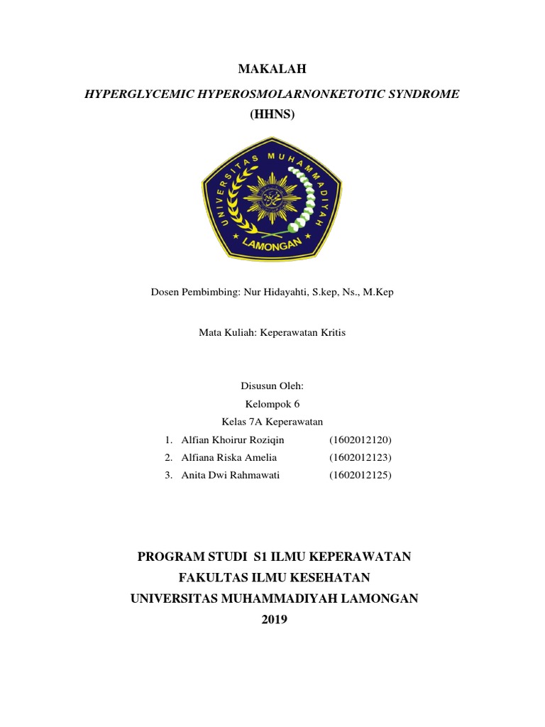 Memahami Sindrom HHNS pada Diabetes | PDF