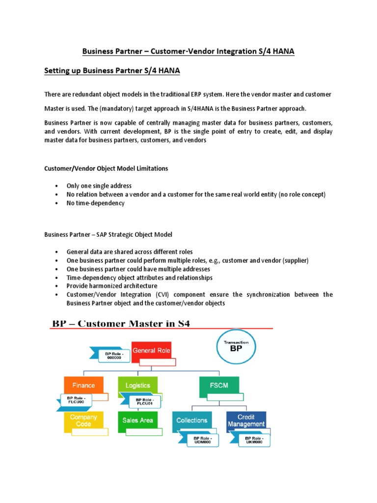Business Partner - Customer-Vendor Integration S4 HANA | PDF | Sap Se ...