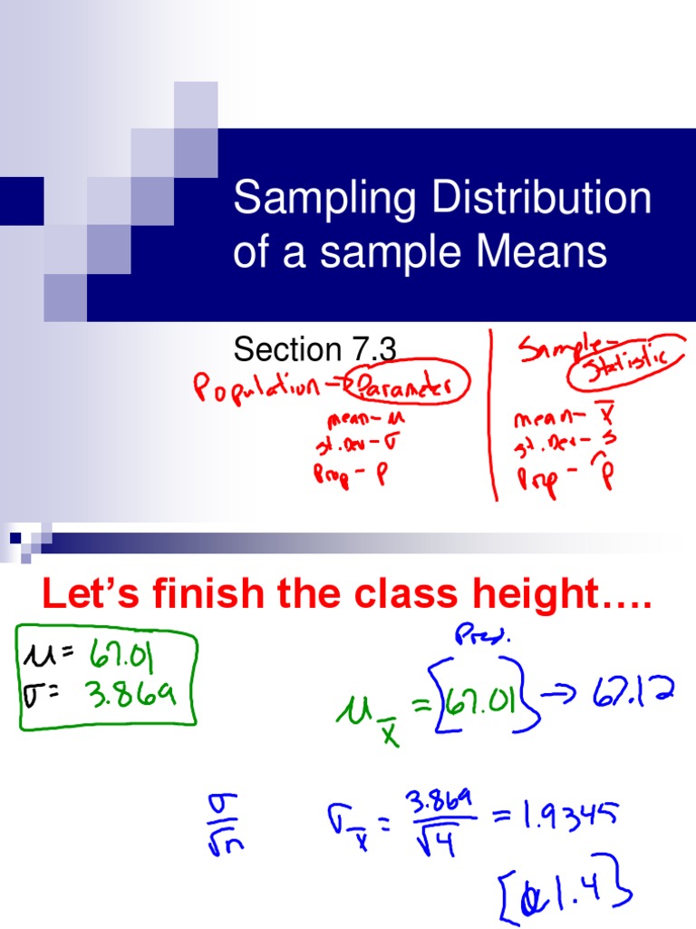 Lesson 2 Central Limit Theorem Pdf Mean Standard Deviation