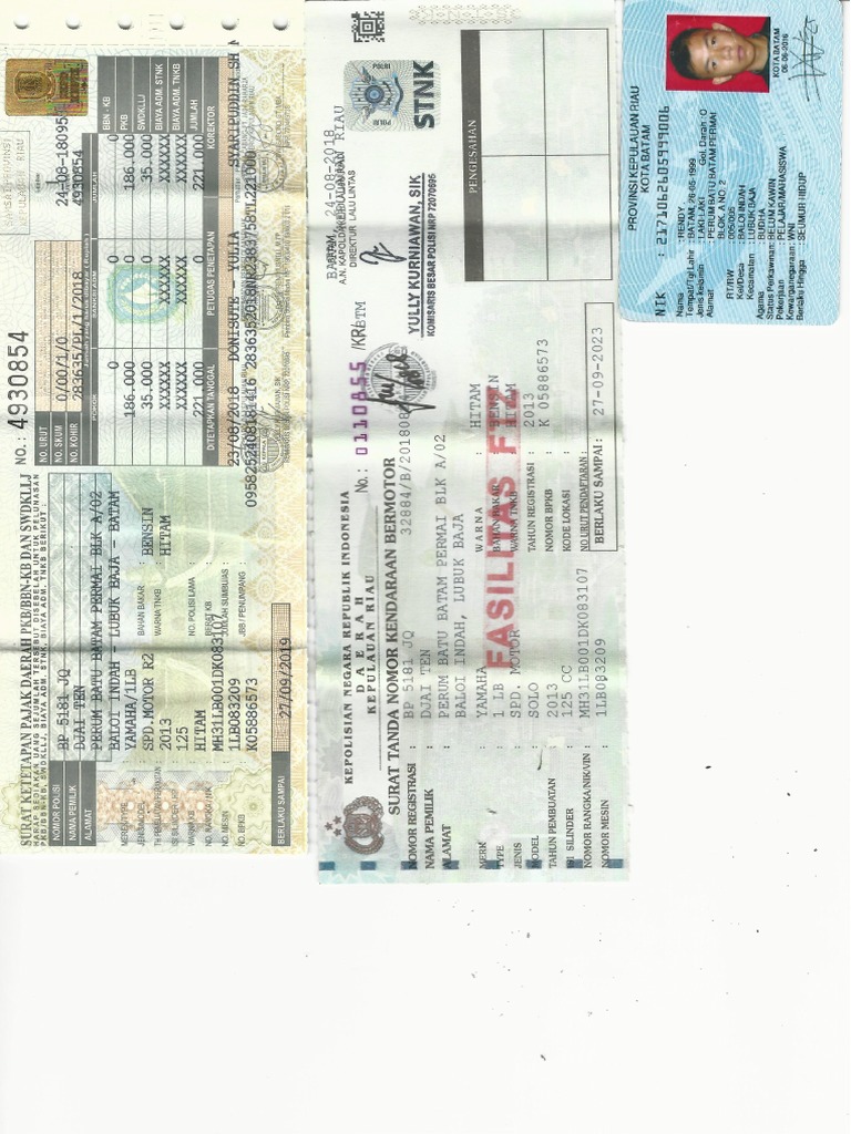 STNK Motor PDF | PDF