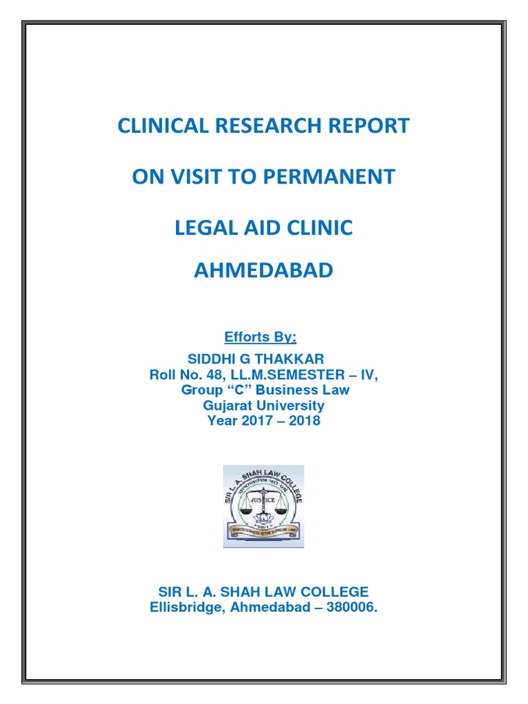 Clinical Report PDF | PDF | Legal Aid | High Court Of Australia