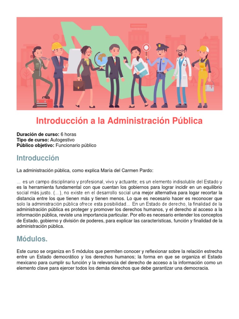 4 2 Introduccion Administracion Publica Mexicana | PDF | Administración Pública | Separación de ...