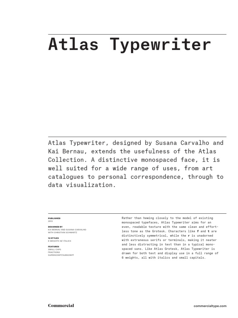 Atlas Typewriter-Family | PDF | Situationist International | Typefaces