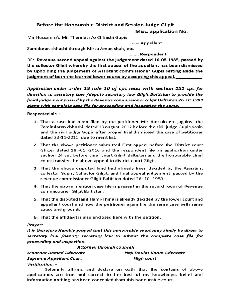 Order 13 Rule 10 | PDF | Judgment (Law) | Appeal
