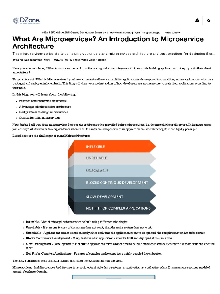 What Are Microservices - An Introduction To Microservice Architecture - DZone Microservices ...