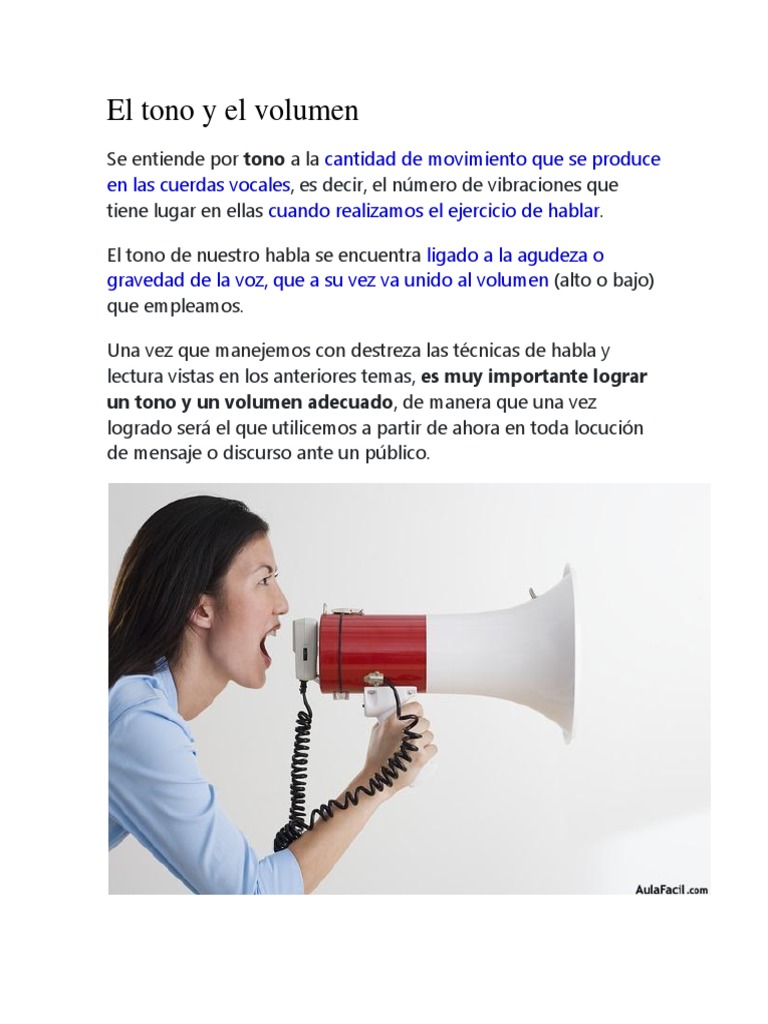 El Tono y El Volumen | PDF | Crecimiento personal y profesional | Artes ...