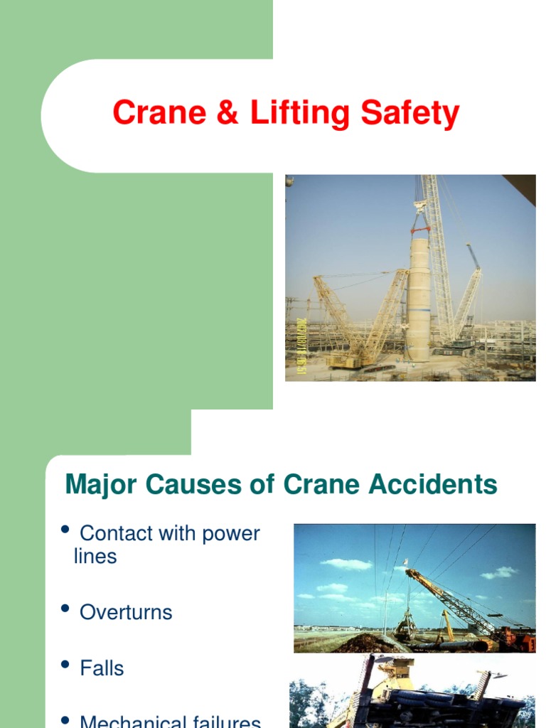Crane and Lifting Safety Guidelines | PDF | Crane (Machine) | Elevator