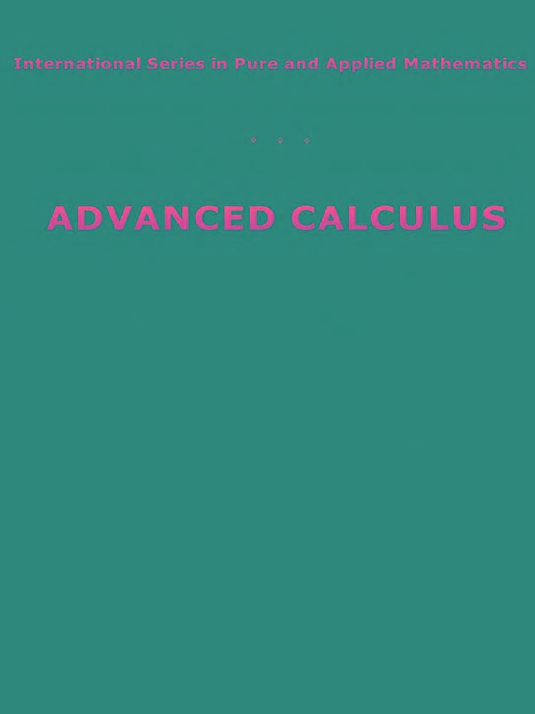 Advanced Calculus Buck Pdf