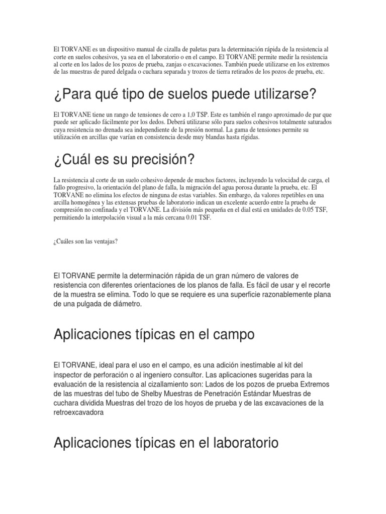 El TORVANE Es Un Dispositivo Manual de Cizalla de Paletas para La ...