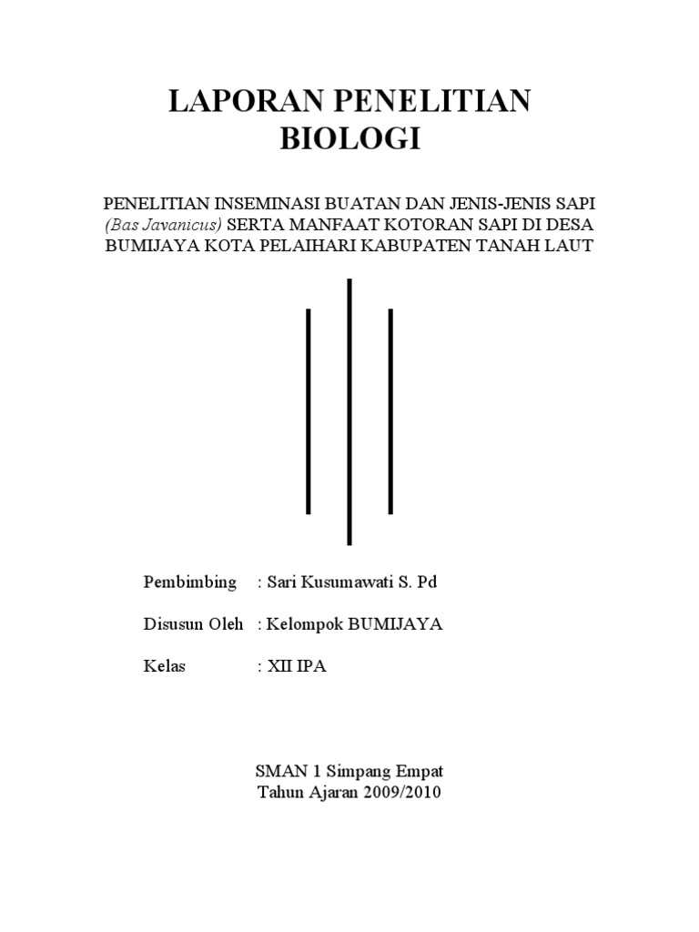 Laporan Penelitian Biologi | PDF