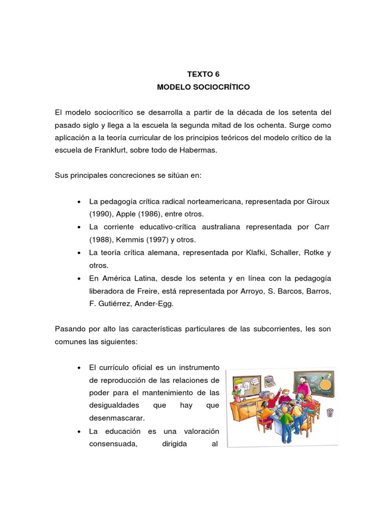 Modelo Sociocrítico en Educación | PDF | Realidad | Modificación de ...