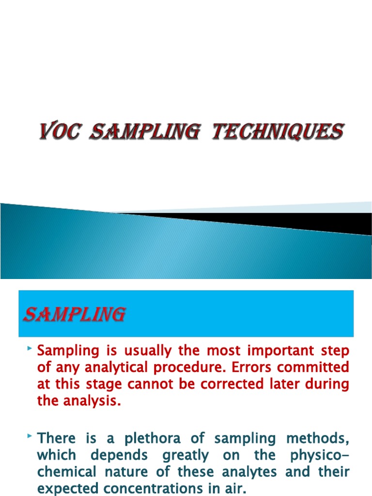 Sampling Techniques | PDF | Chromatography | Gas Chromatography