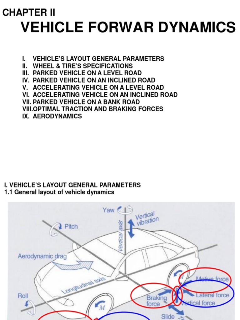 Chapter II - Vehicle Forward Dynamics | PDF | Tire | Drag (Physics)