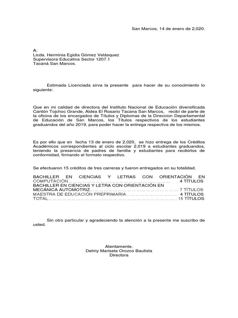 Informe Titulos | PDF