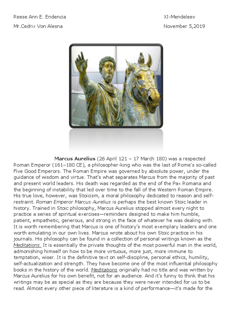 PHILOSOPHER | PDF | Stoicism | Marcus Aurelius