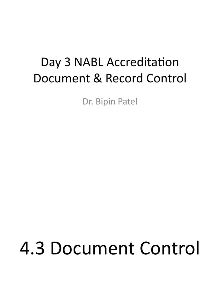 Day 3 NABL Accreditation Control of Documents & Records | PDF ...