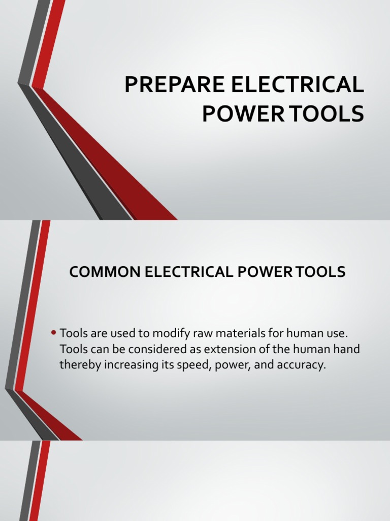 Module 6 PREPARE ELECTRICAL POWER TOOLS | Download Free PDF | Grinding ...