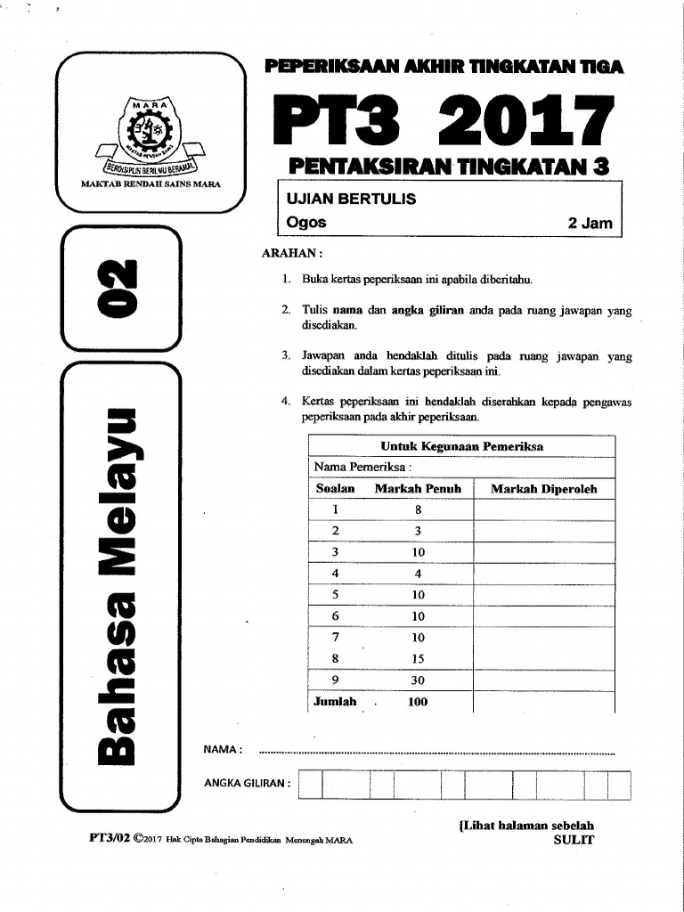 BM PT3 MRSM Dan Skema PDF | PDF