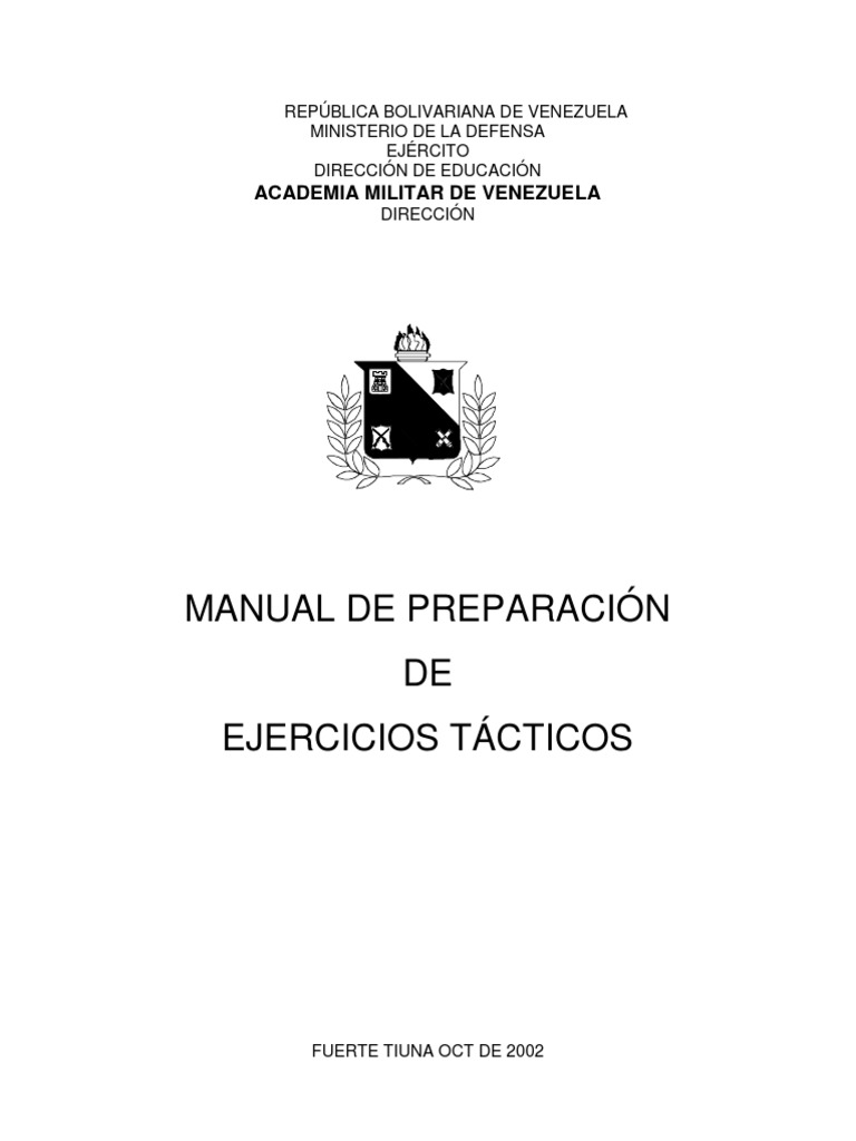 Manual de Preparacion de Ejercicios Tacticos AMV | PDF | Comando | Brazos combinados