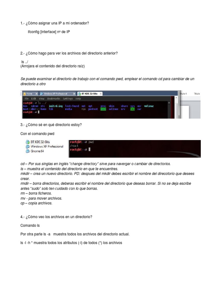 Linux Comandos | PDF | Archivo de computadora | Sistema operativo