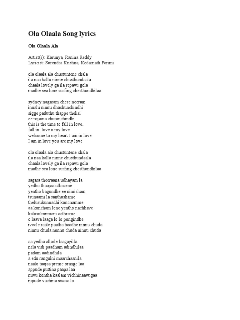 Orange Song Lyrics | PDF | Leisure