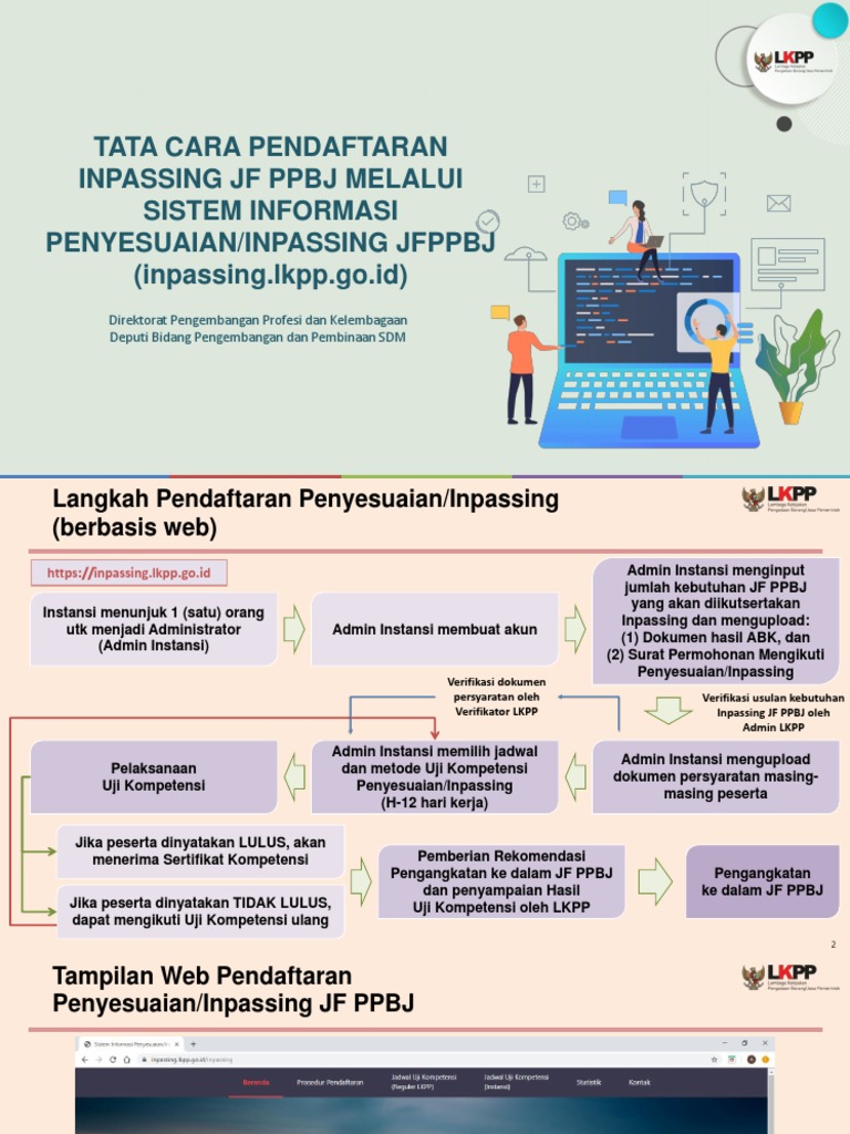 Panduan Pendaftaran Inpassing JF PPBJ | PDF