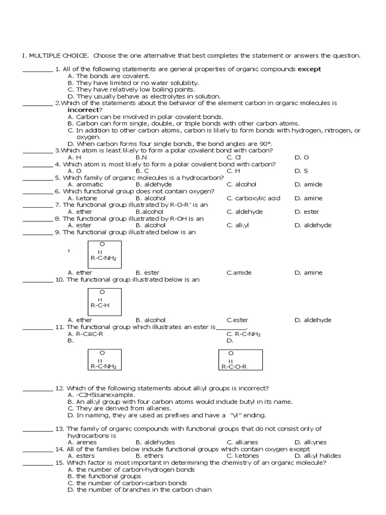 Grade 9 Second Grading Test | PDF | Functional Group | Alkane