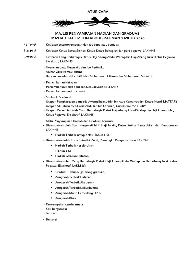 Contoh Atur Cara | PDF