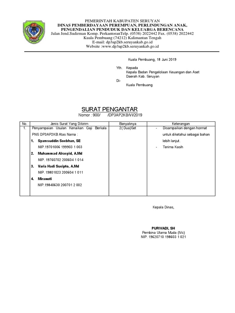 SURAT PENGANTAR Njop | PDF