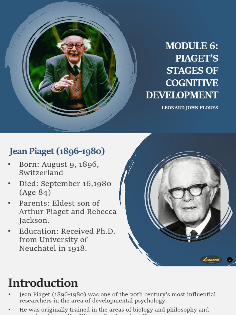 Module Piagets Cognitive Development PDF Cognitive Development Schema ...