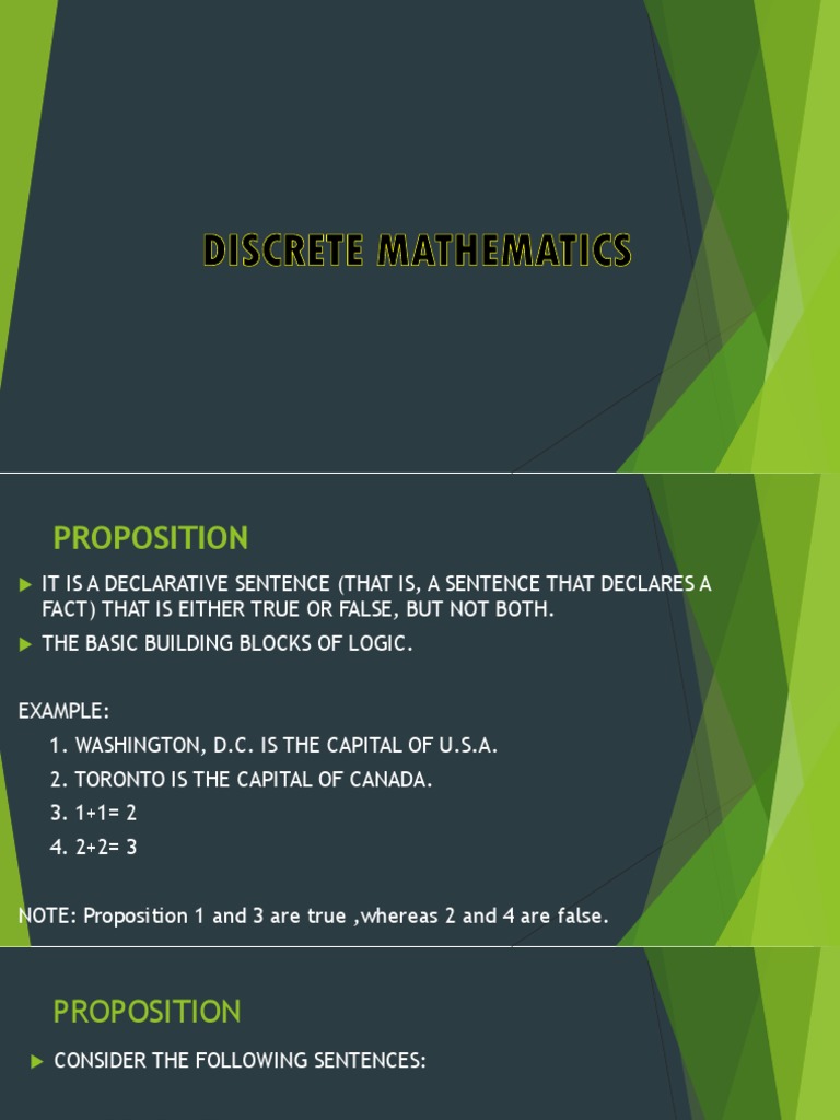 Propositions and Logic Gates in Discrete Math | PDF | Logic Gate | Bit