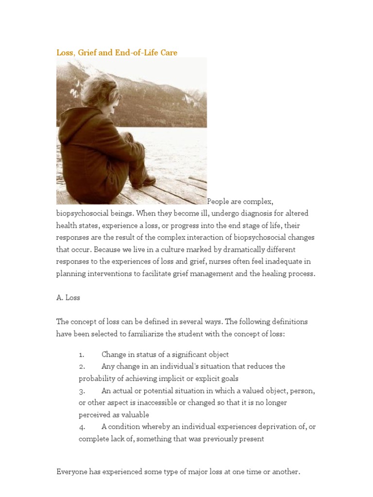 Loss, Grief and End-of-Life Care | PDF | Sleep | Grief