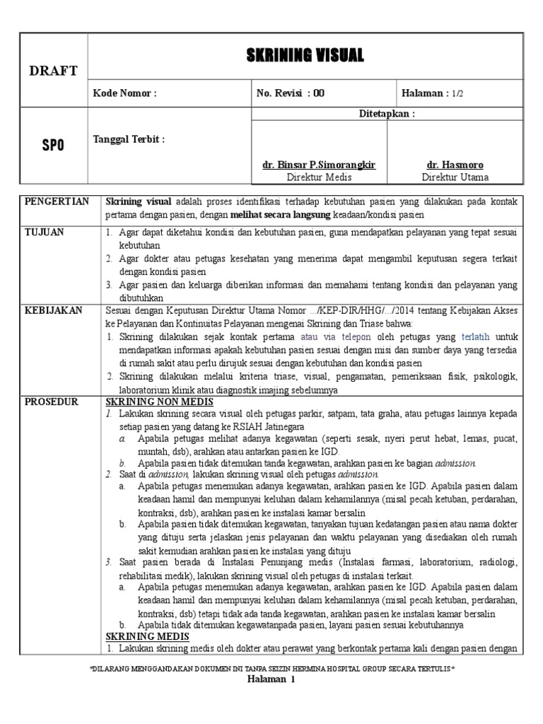 Spo Skrining Visual | PDF