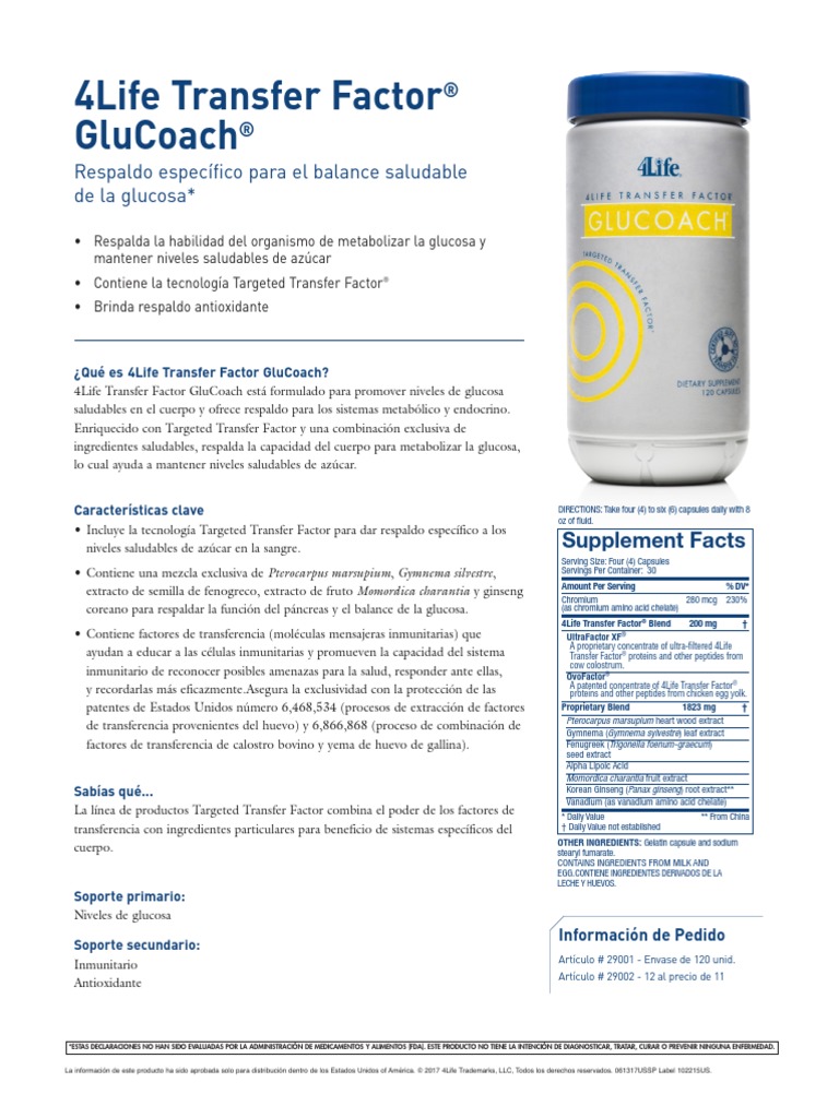 4life Transfer Factor Glucoach PDF | PDF | Biología | Science