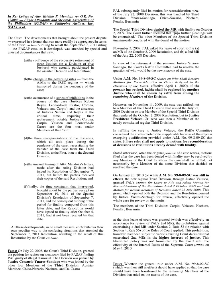 In Re Letters of Atty Estelito P Mendoza | PDF | Certiorari | Public Law In Re Letters of Atty Estelito P Mendoza | PDF | Certiorari | Public Law