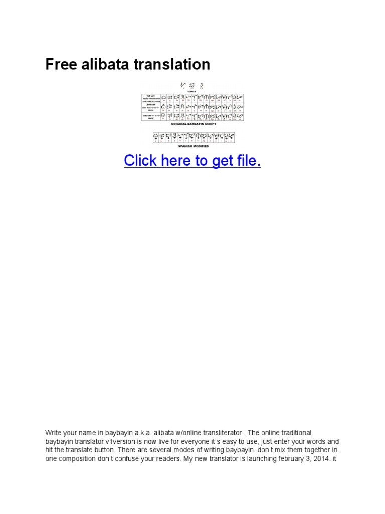 Baybayin Name Translation Guide | PDF | Notation | Encodings