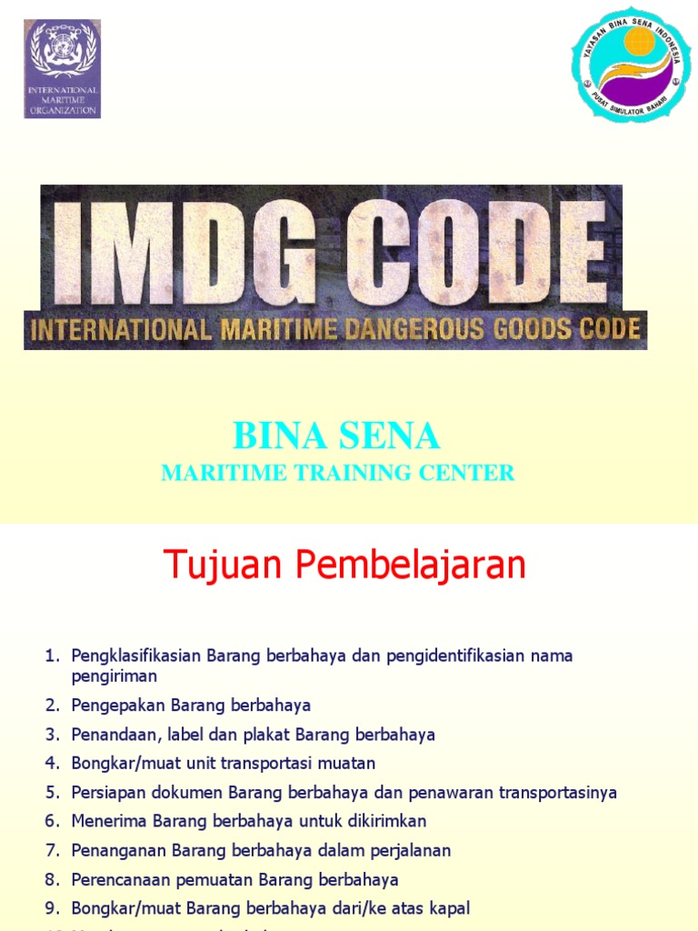 Imdg Code Slide Show | PDF | Bisnis | Hukum
