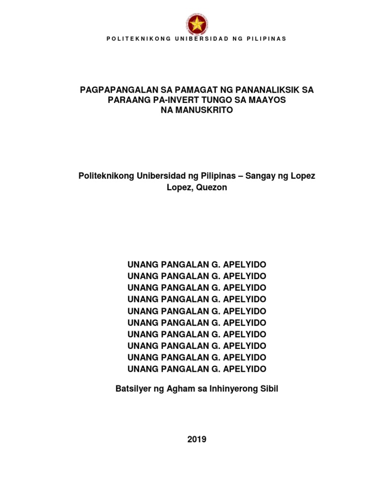 Research Tagalog Version 2019 | PDF
