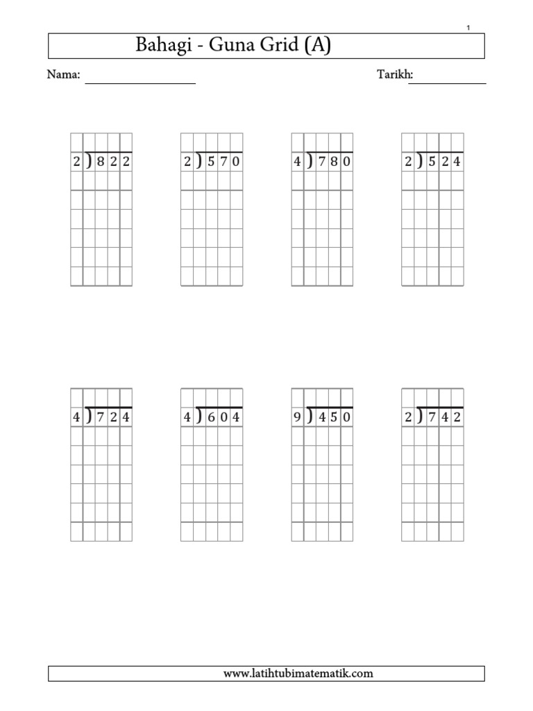 Bahagi Panjang Guna Grid | PDF