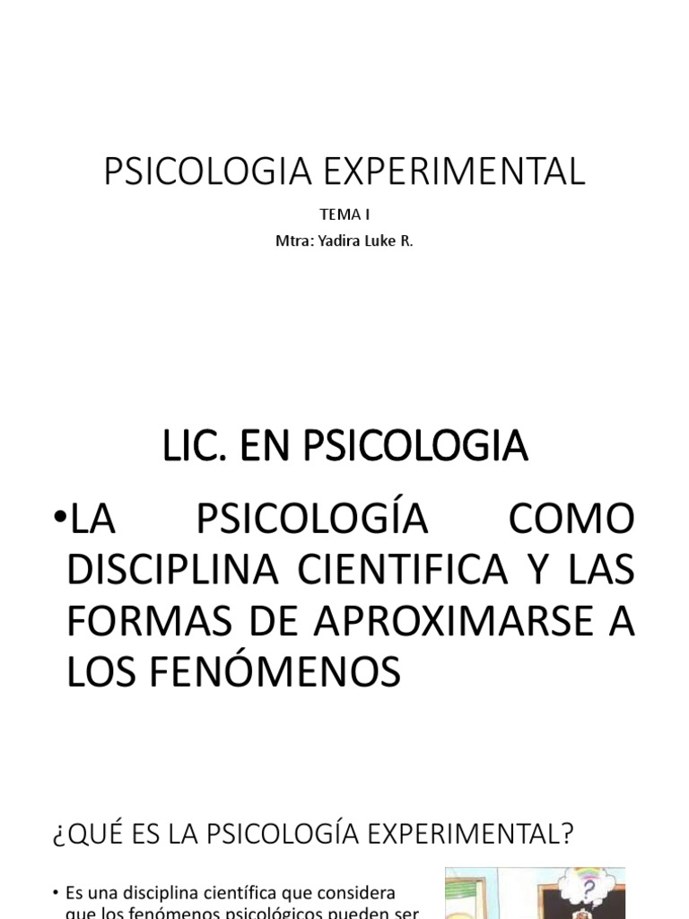 Introducción a la Psicología Experimental | PDF | Psicología ...