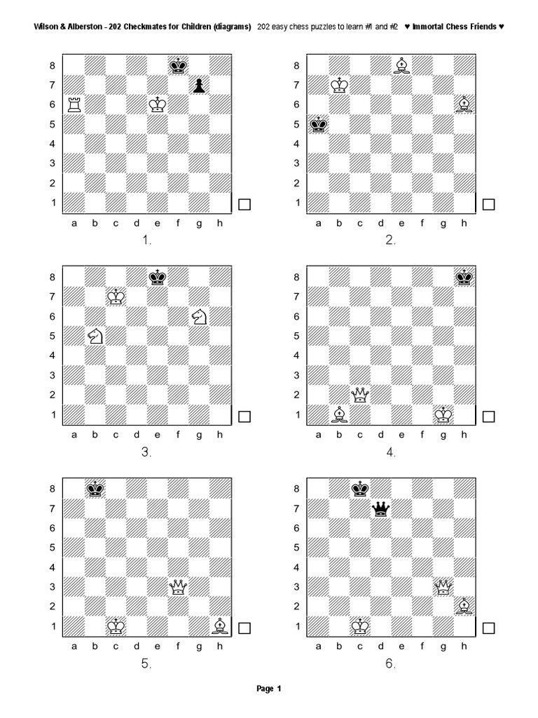 Wilson & Alberston - 202 Checkmates For Children (Diagrams KF+Miro ...