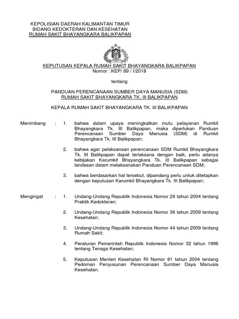 Panduan Perencanaan SDM (Edit) | PDF