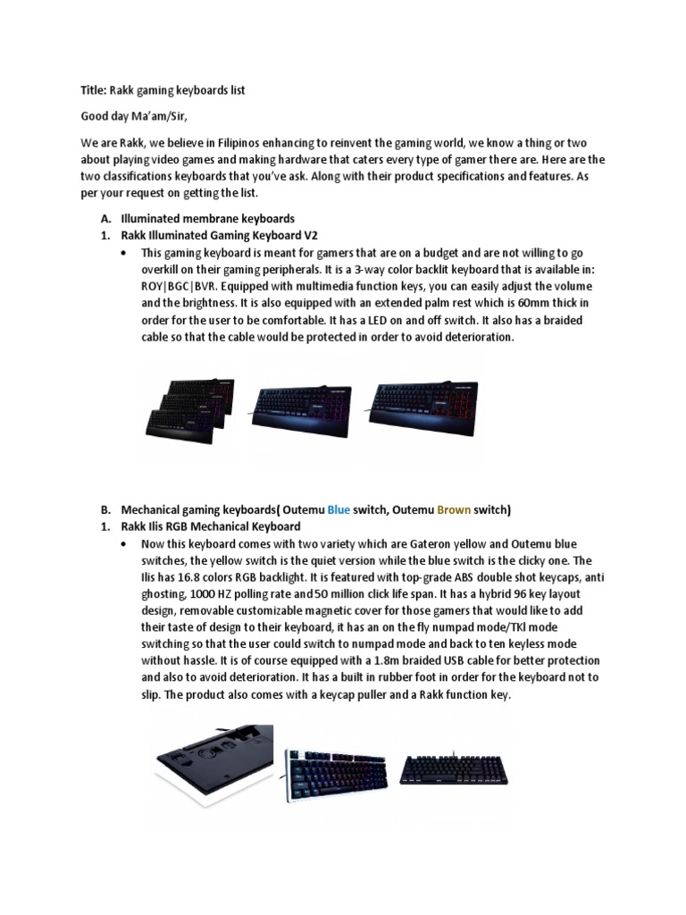 Keyboard Classification Chucbhu | PDF | Computer Keyboard | Backlight