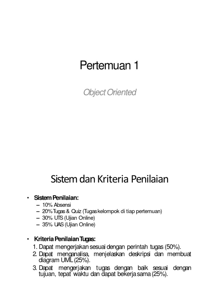 Panduan OOP untuk Mahasiswa | PDF