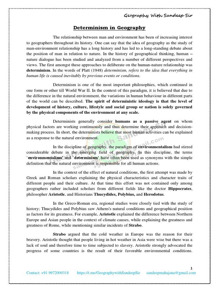 Possibilism Geography