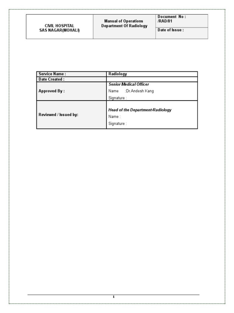 Radiology Procedure Manual | PDF | Radiology | Medical Imaging