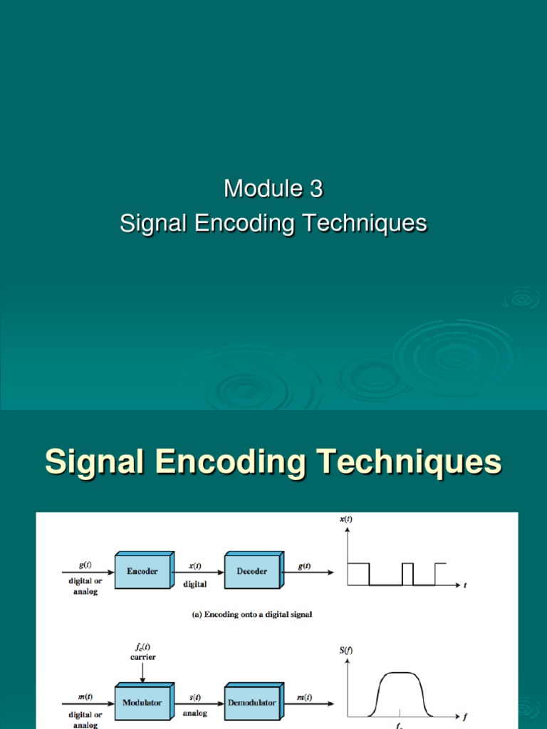 Signal Encoding Techniques Overview | PDF | Modulation | Digital Signal