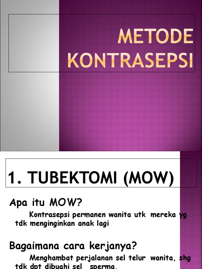 Kontrasepsi Permanen: Tubektomi & Vasektomi | PDF | Kesehatan Holistik