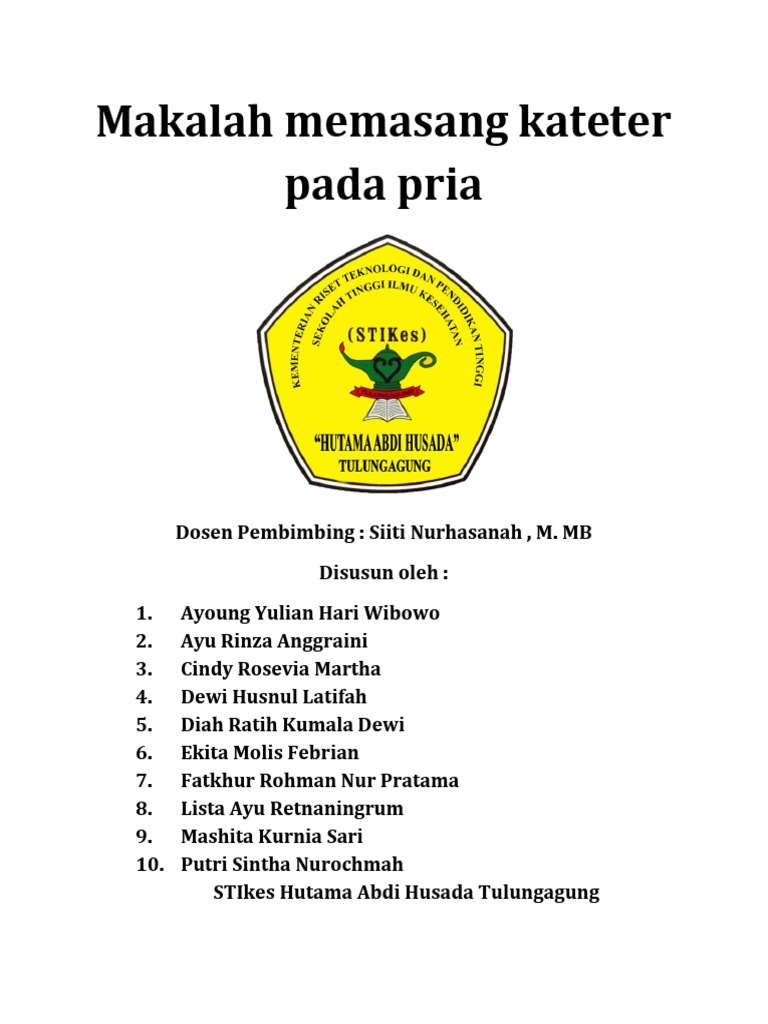 Makalah Memasang Kateter Pada Pria | PDF