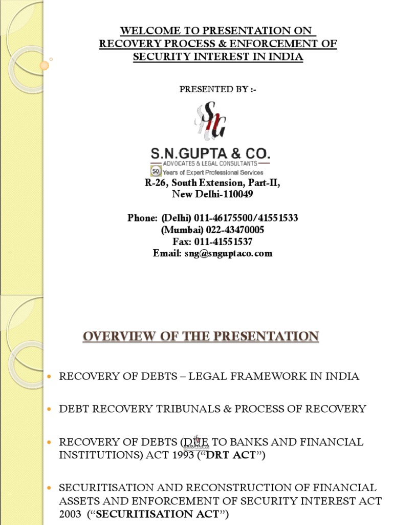 Debt Recovery Process in India | PDF | Security Interest | Securitization